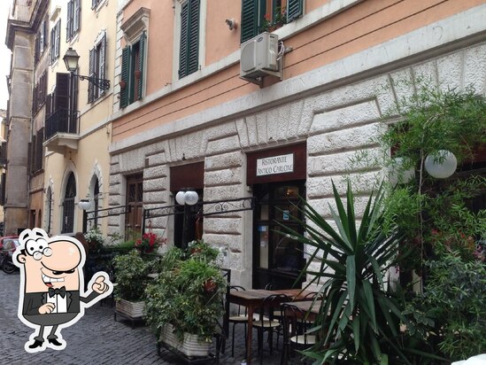 Menu at Antico Carlone restaurant, Rome
