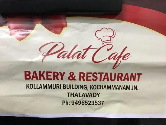 Menu at Palat Cafe, Kuttanad Taluk