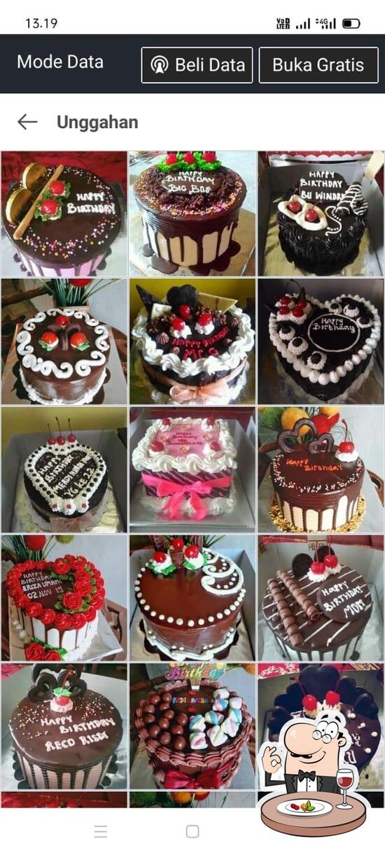 Menu at THERI CAKE, Indonesia