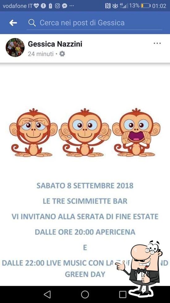 Menu da Le Tre Scimmiette Bar, Perugia