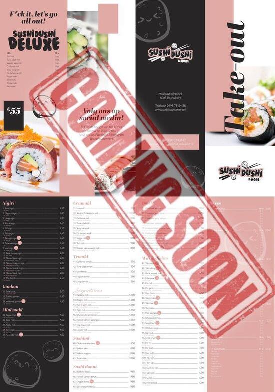 Menu at Sushi Dushi Weert, Weert