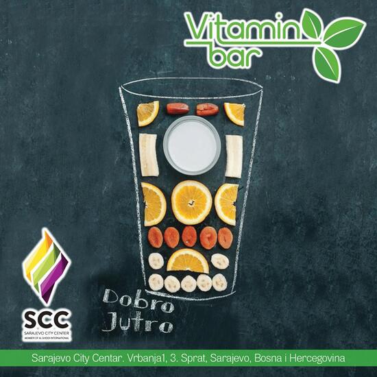 Menu at Vitamin Bar, Sarajevo