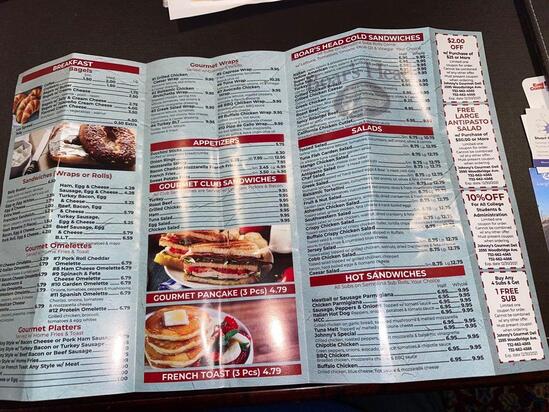Menu at Johnny's Gourmet Deli restaurant, Edison