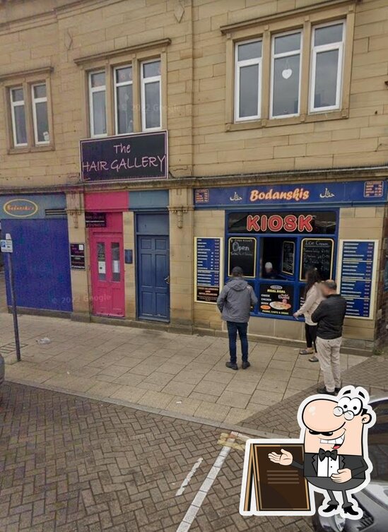 Menu at Bodanski's fast food, Dewsbury, Foundry St