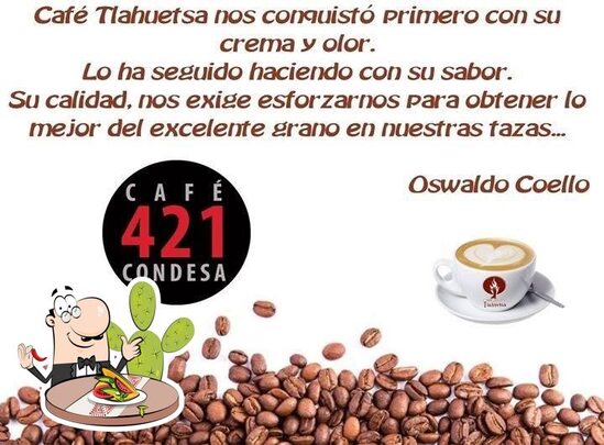 Menu at 421 Cafe Condesa, Mexico City, Av. Insurgentes Sur 421