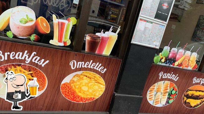 Menu at The Tube Cafe, London