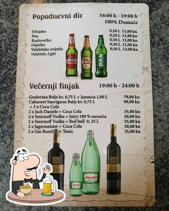 Menu da Mistral pub & bar, Zagabria