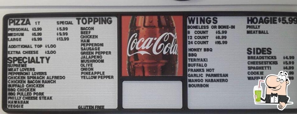 Menu at Highland Pizza pizzeria, Westmoreland