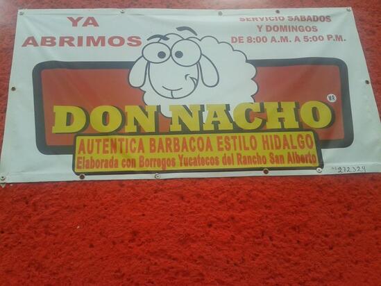 Menu at DON NACHO restaurant, Merida