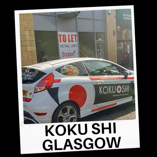 Menu at Koku Shi restaurant, Kirkcaldy