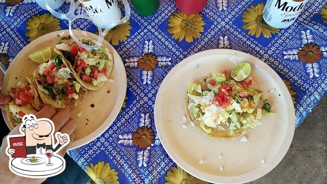 Menu at Tacos Tony restaurant, San Isidro Mazatepec