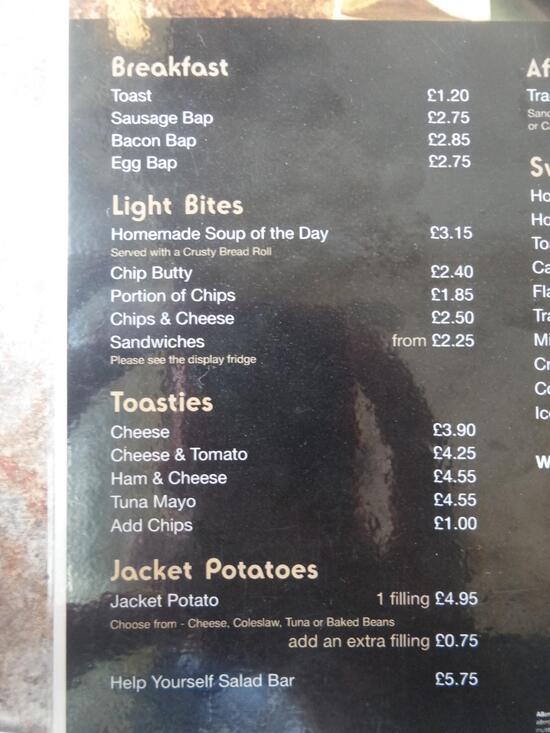 Menu at The Sun Court Café cafe, Scarborough