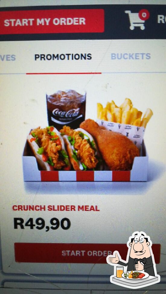 Menu at KFC Mandalay restaurant, Cape Town, Mandalay Mall