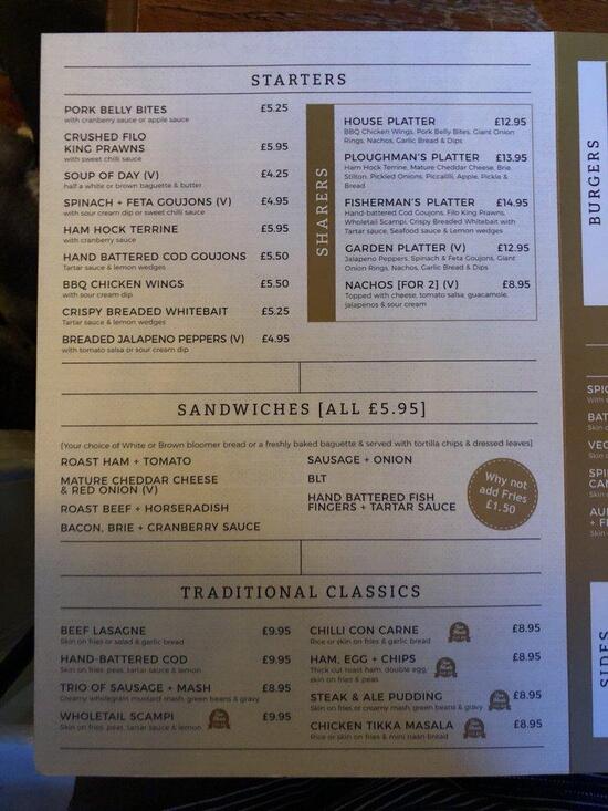 Menu at The George Hotel - Amesbury, Stonehenge pub & bar, Amesbury
