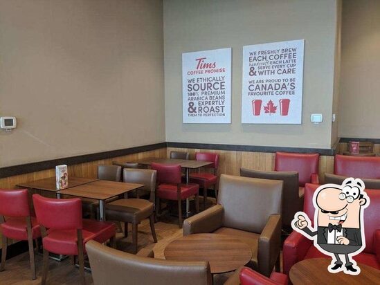 Menu at Tim Hortons fast food, Dubai, Me'aisem City Center