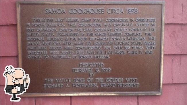 Menu at Samoa Cookhouse restaurant, Samoa, 908 Vance Ave