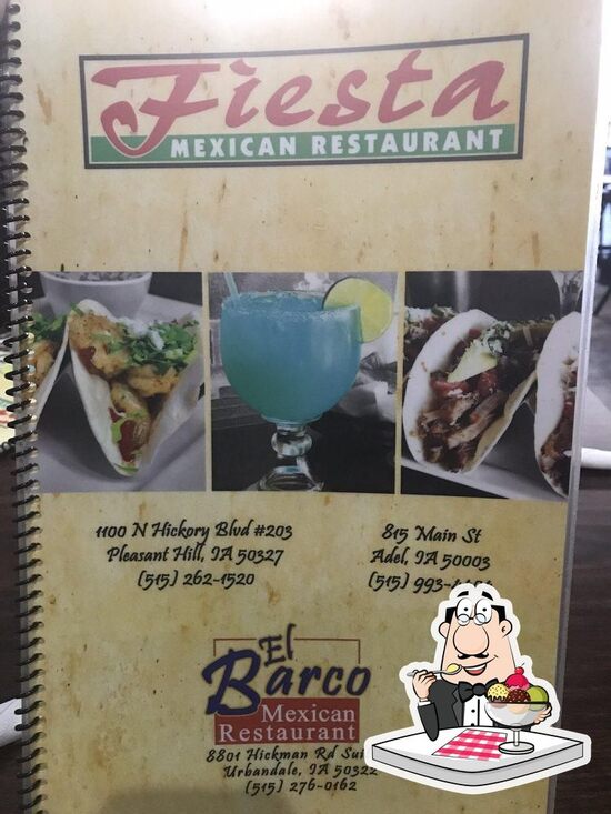 Menu at Fiesta Mexican Restaurant, Adel