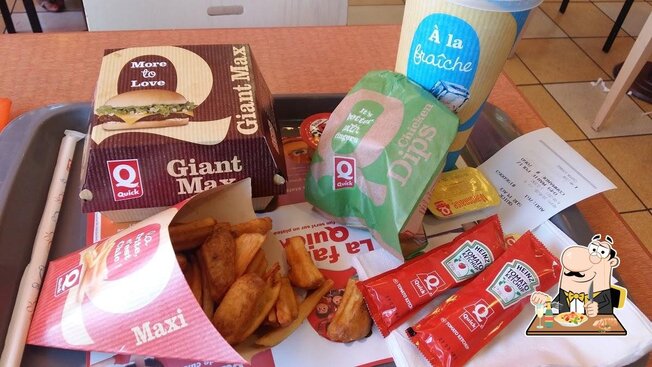 Menu at Quick fast food, Valence, Rue du Pont des Anglais