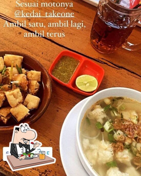 Menu at Kedai Tekwan Takeone restaurant, Semarang