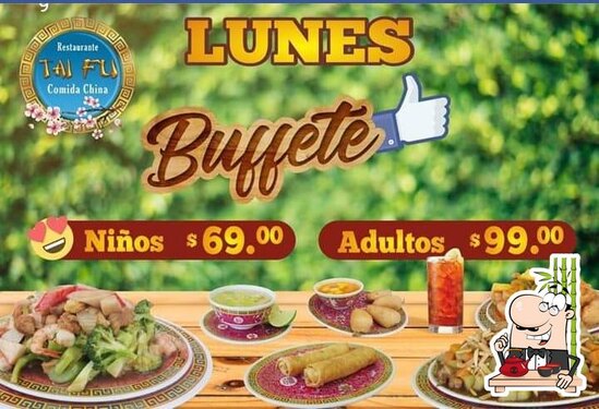Menu at Tai Fu restaurant, Tepic