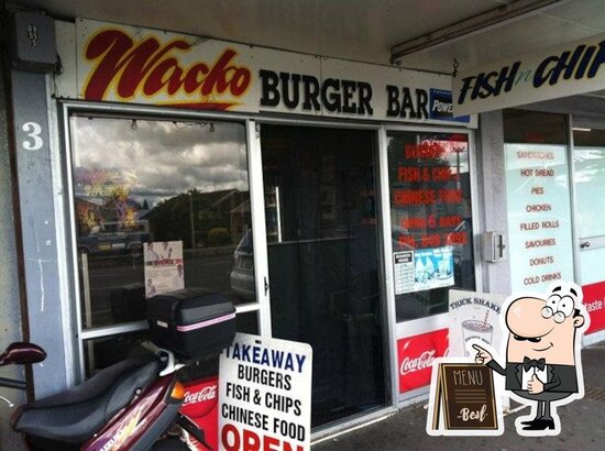 Menu at Wacko Burger Bar, Hamilton, 357 Te Rapa Rd