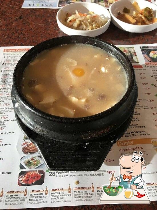 Menu at BCD Tofu House restaurant, Torrance, Sepulveda Blvd