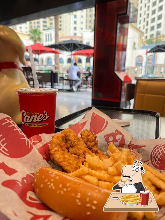 Menu at Raising Cane's restaurant, Dubai
