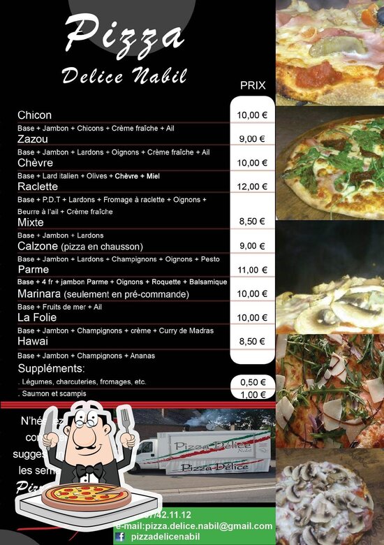 Pizza Délice Nabil, Rochefort - Menu du restaurant, prix et avis