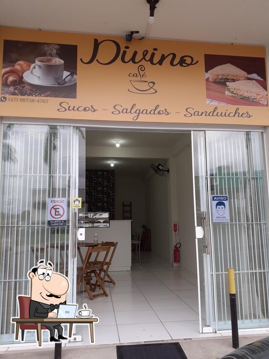 Menu em Divino Café, Joinville