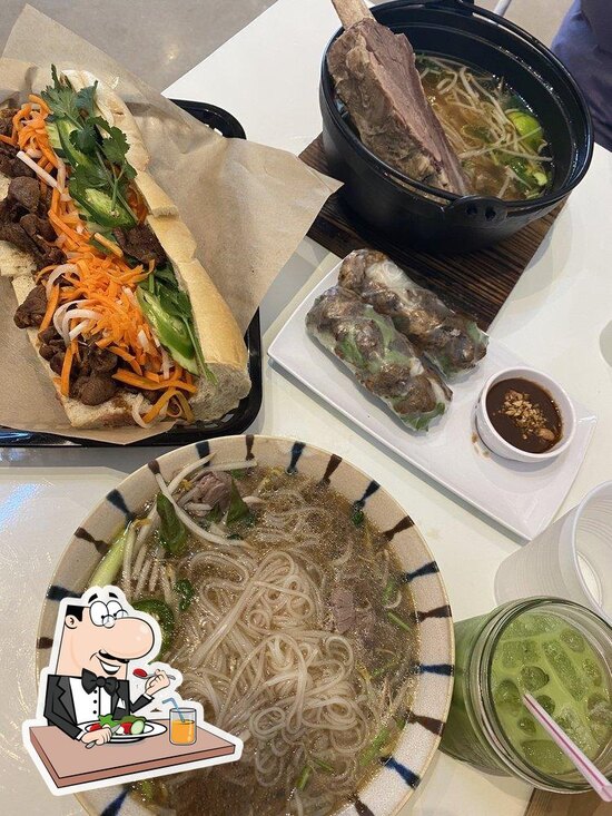 Menu at Sip Pho restaurant, Austin