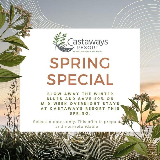 Menu at Castaways Resort restaurant, Waiuku