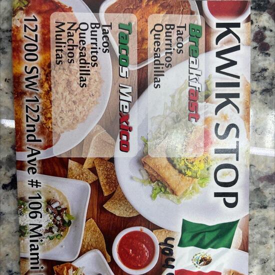 Menu at Kwik Stop Sandwich Bar, Three Lakes