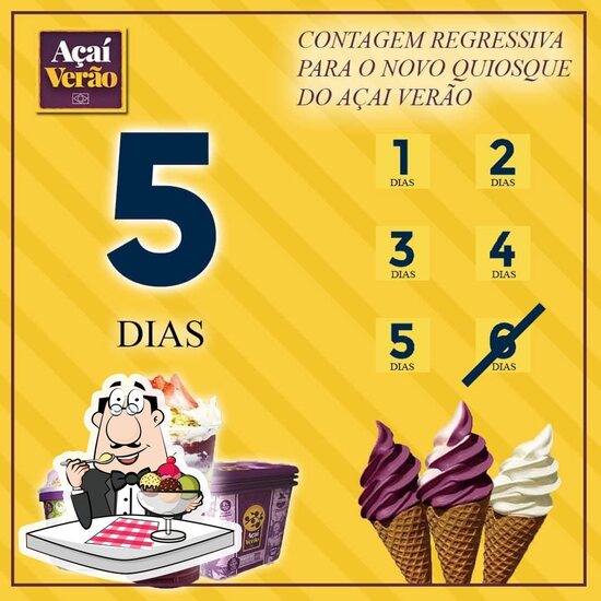 Menu at Açaí Verão, Brazil