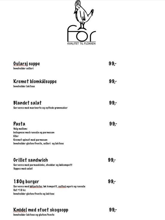 Fôr, Ringebu - Restaurant menu, prices and reviews
