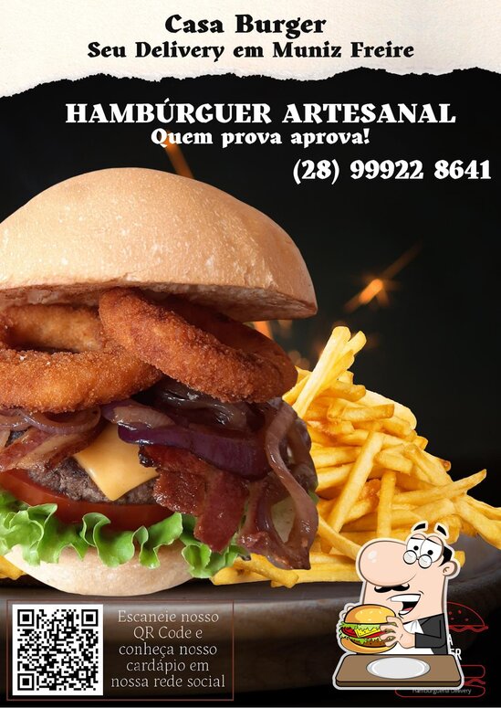 Carta del pub y bar Casa Burger Muniz Freire, Muniz Freire