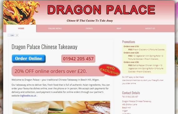 Menu at Dragon Palace Chinese Takeaway fast food, Wigan