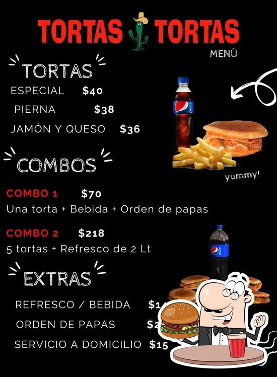 Menu at Tortas y Tortas restaurant, Los Mochis, Blvr. Independencia 1949