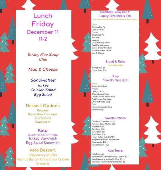 Menu at Liv n Gracie’s restaurant, Temiskaming Shores