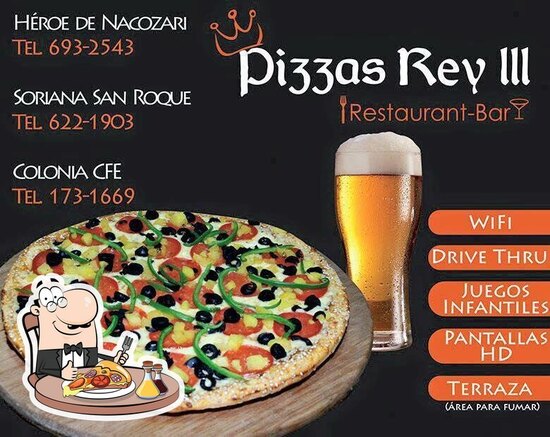 Carta del restaurante Pizzas Rey III Quinta, Irapuato, Las Villas 465