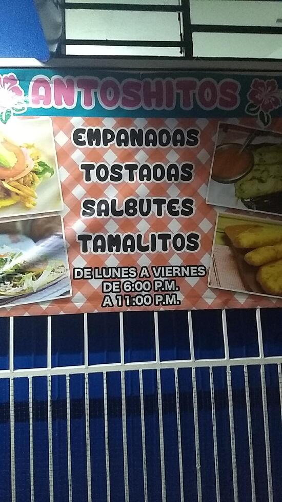 Menu at Antojitos Mexicanos "Antoshitos". restaurant, Cunduacán