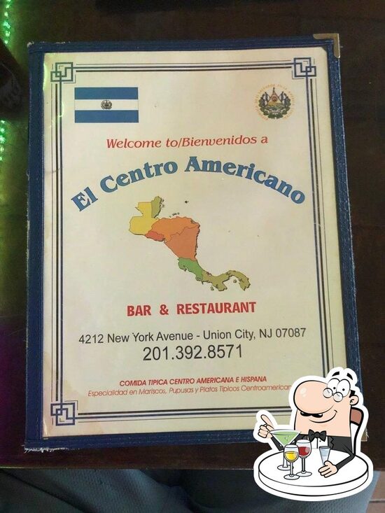 Menu at El Centro Americano restaurant, Union City, New York Ave