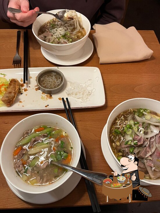 Menu at PHO restaurant, Reykjavík