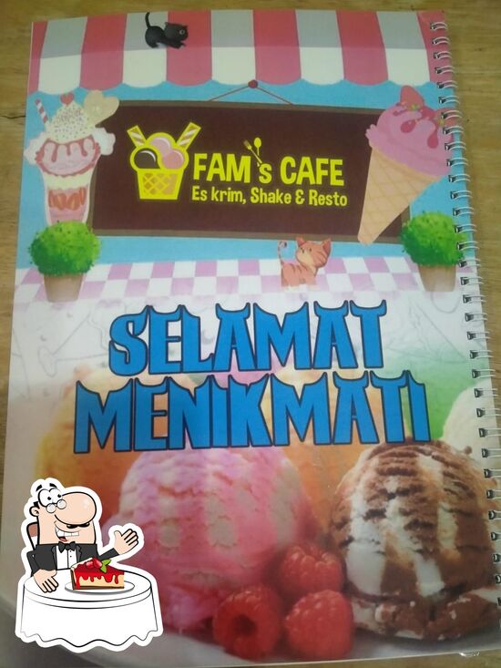 Menu at Fams Cafe, Sibubuhan