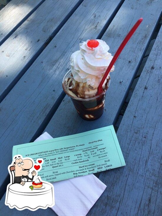Restaurante Ice Cream Cottage, Saegertown, PA-198 - Opiniones del ...