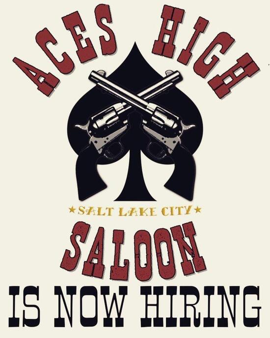 Menu at Aces High Saloon pub & bar, Salt Lake City