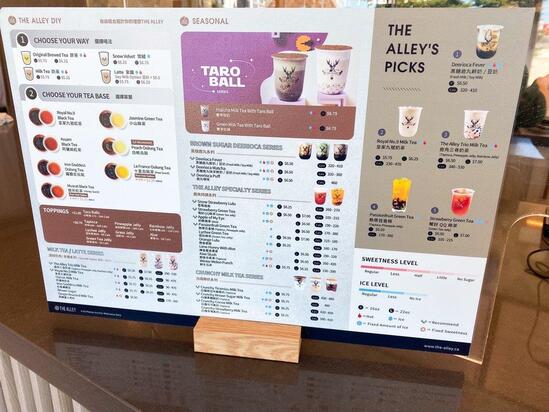 Menu at The Alley Hub, Richmond Hill