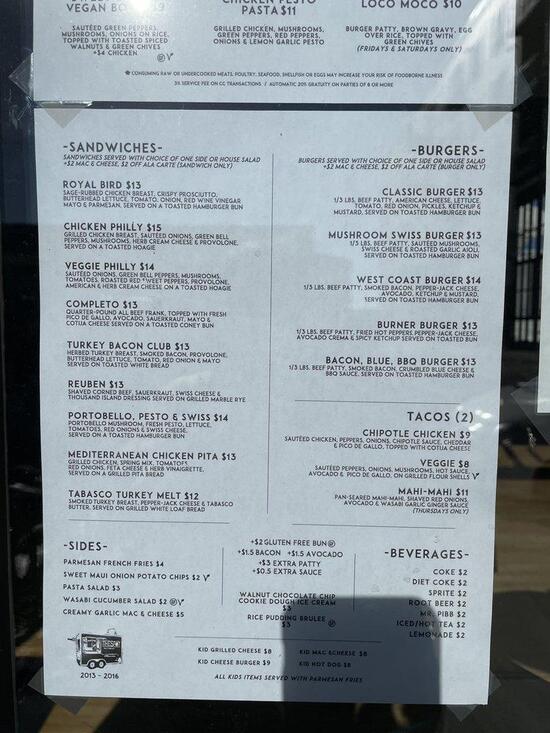 Menu at The Walnut pub & bar, Des Moines