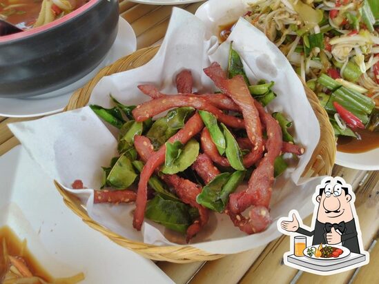Menu at ร้านแซบสะดิ้ง ส้มตำ ยำ เหลา restaurant, Laem Chabang