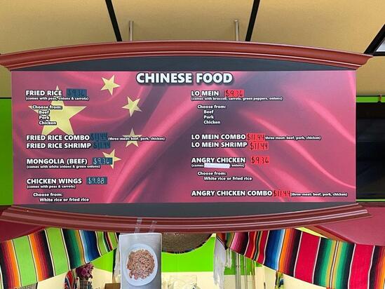 Menu at El Sabor Mexican & Chinese Food restaurant, Indianapolis