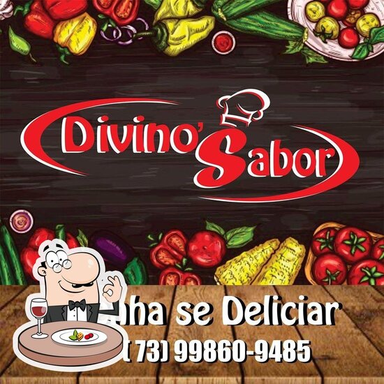 Menu at Divino's Sabor restaurant, Porto Seguro